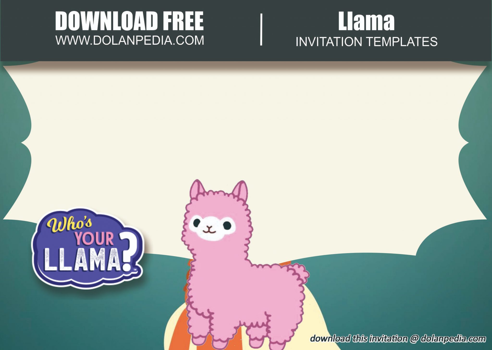 Free Printable Llama Invitation TemplateDolanpedia