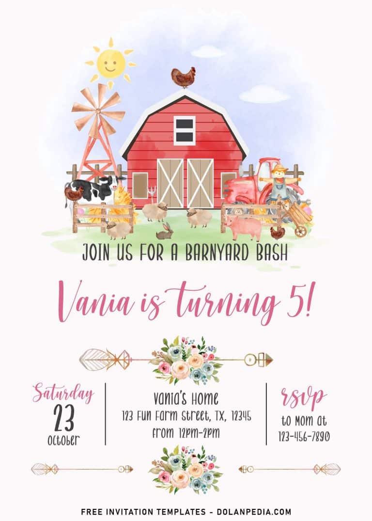 11+ Farm Birthday Invitation Templates For Your Kid's Birthday Party