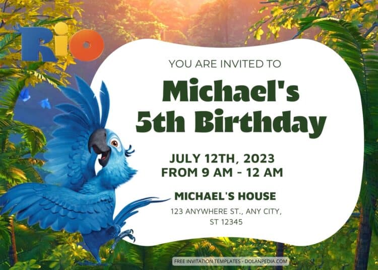 9+ Rio Movie Birthday Invitation Templates