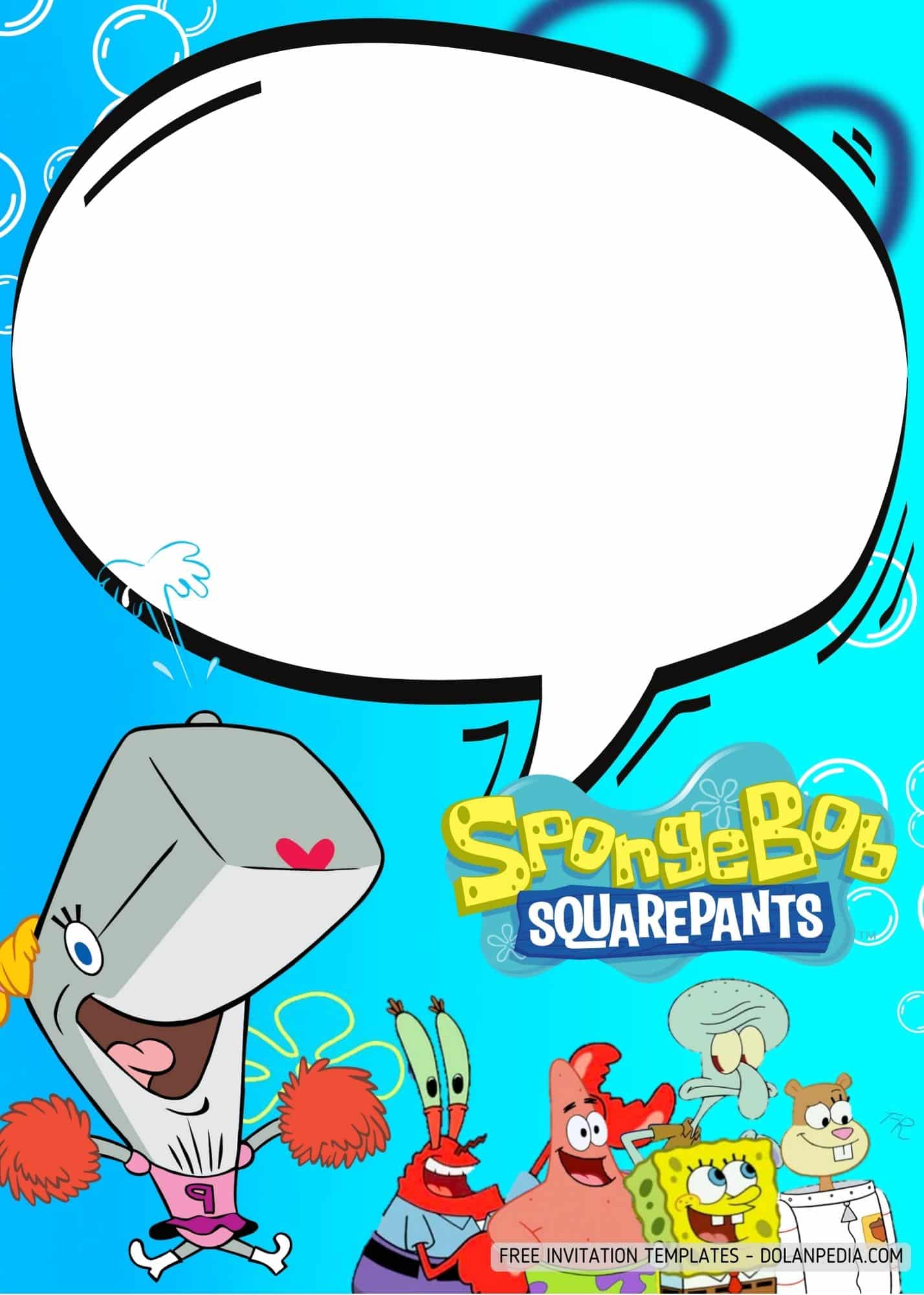 FREE Spongebob Squarepants Invitation Templates