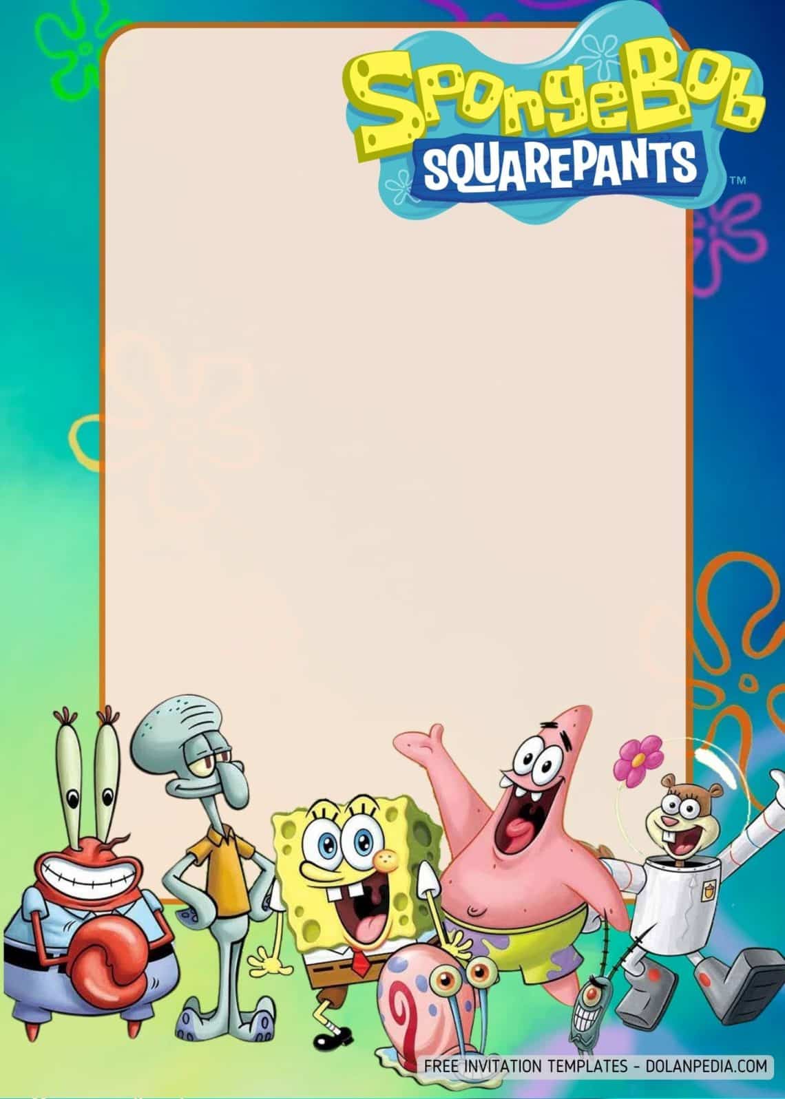FREE Spongebob Squarepants Invitation Templates
