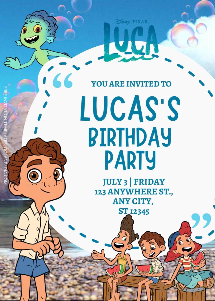FREE 7+ Luca Birthday Invitation Templates - Dolanpedia