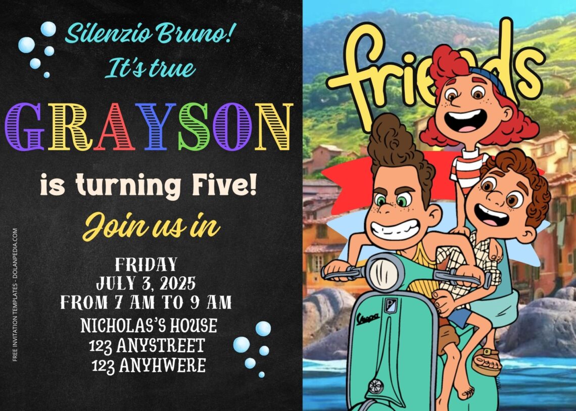 7+ Lovable Disney Luca And Alberto Birthday Invitation Templates