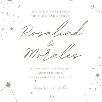 Celestial Celebrities Wedding Invitations Templates