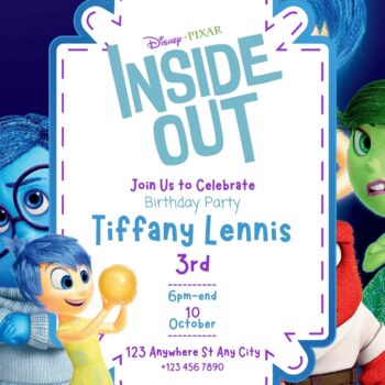 FREE Inside Out Birthday Invitations Templates