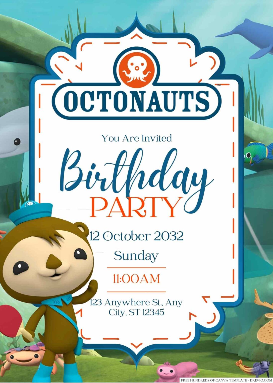 FREE Octonauts Birthday Invitation Templates - fridf. free pdf invitations