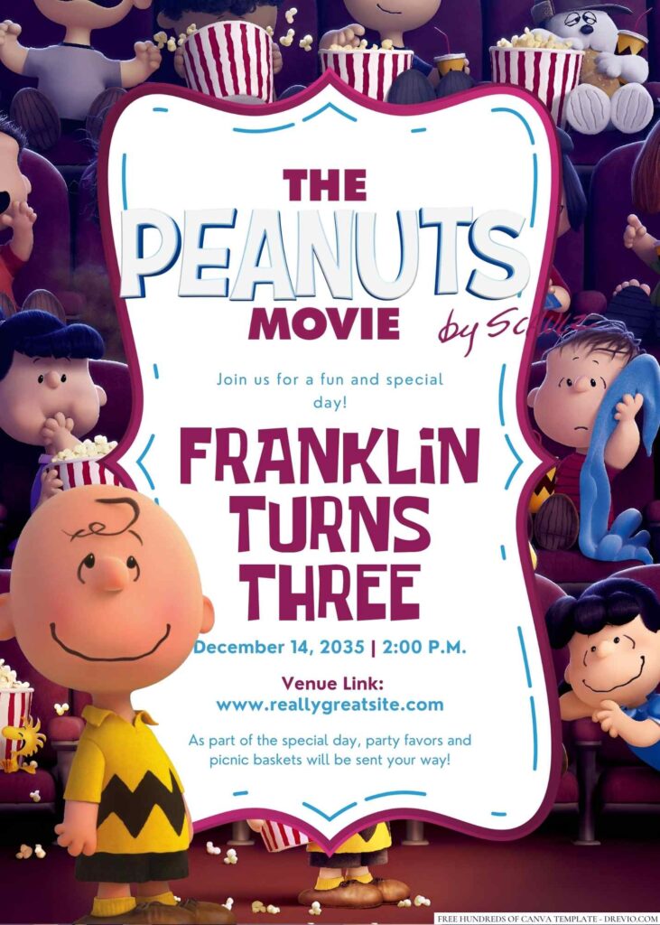 FREE Peanuts Birthday Invitation Templates - fridf. free pdf invitations