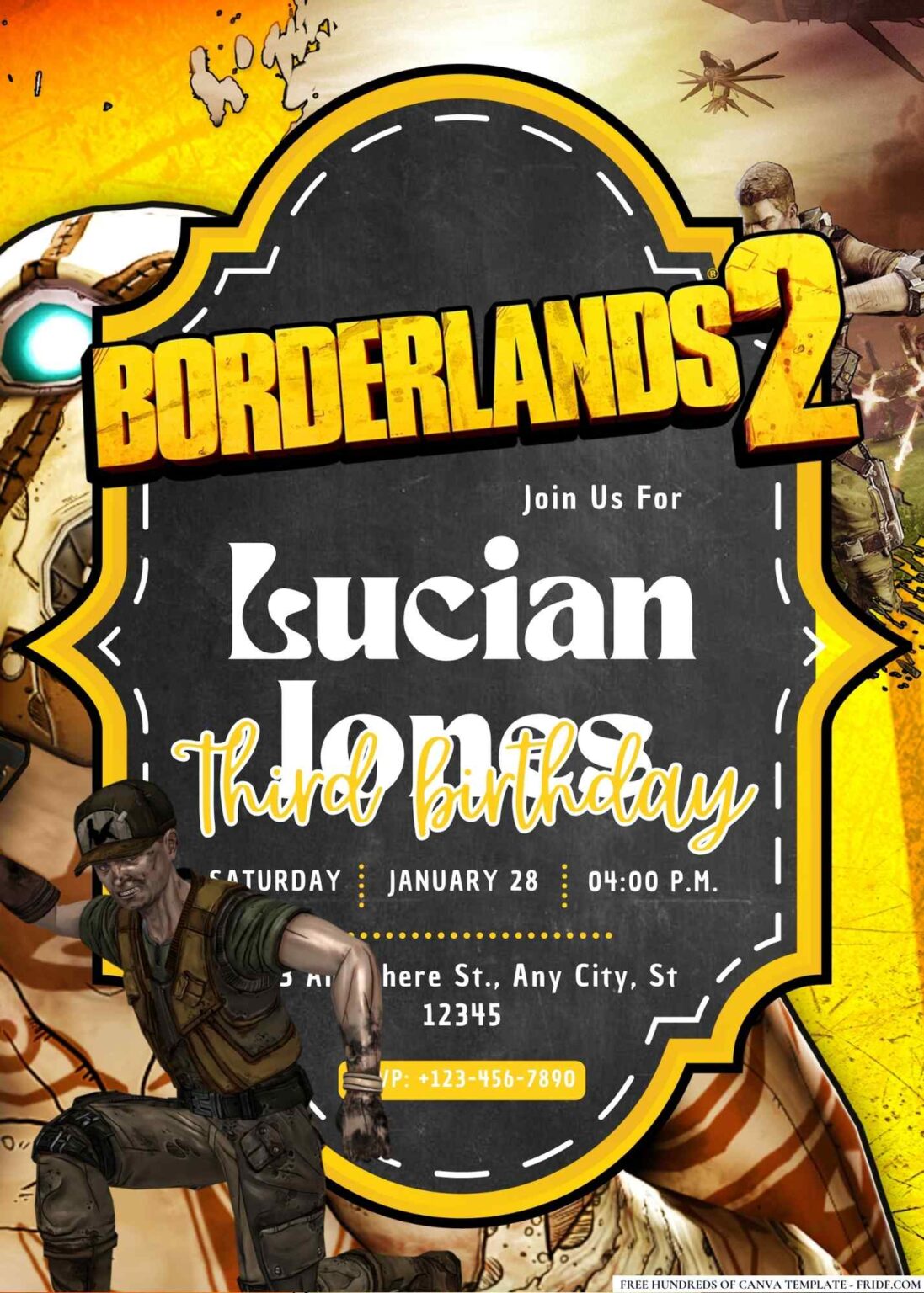 20+ Borderlands 2 Birthday Invitation Templates