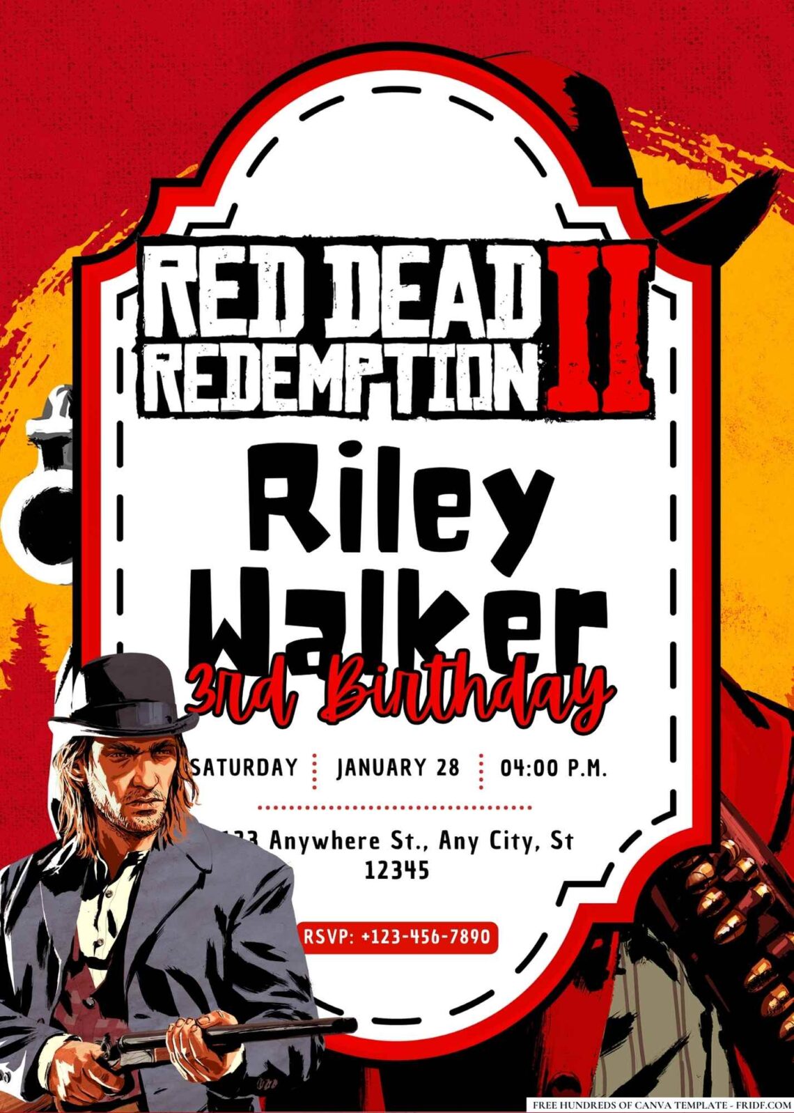 18+ Red Dead Redemption 2 Birthday Invitation Templates