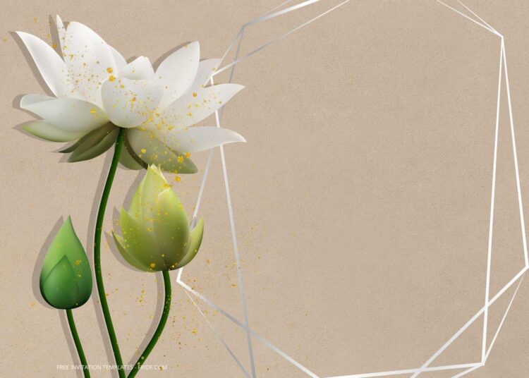 FREE 7+ White Lotus Baby Shower Invitation Templates