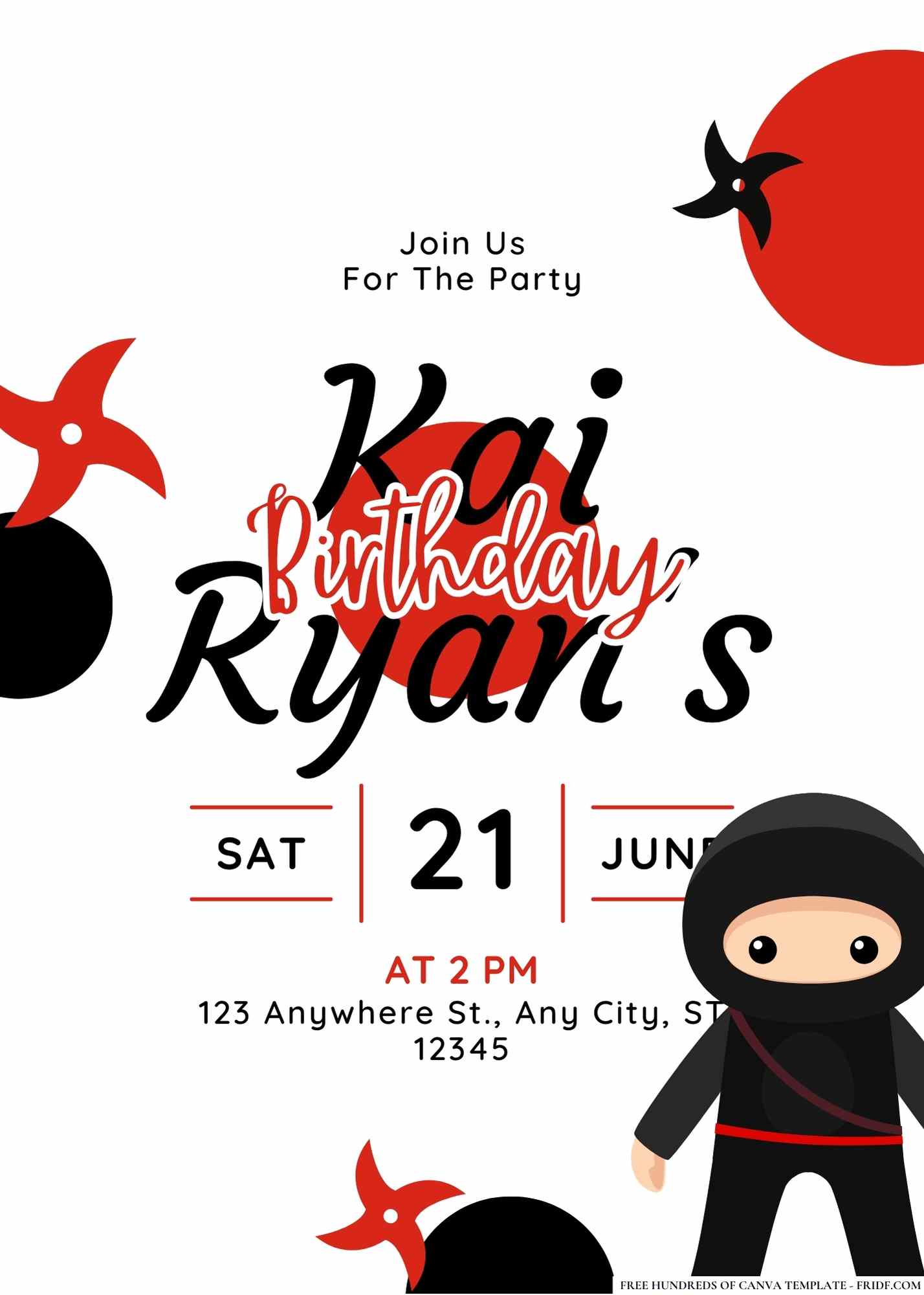 Throw a Shinobi Showdown with Free Ninja Birthday Invitations!