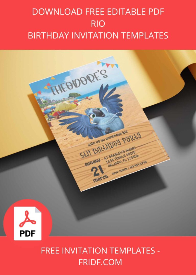 FREE PDF Invitation - Rio Birthday Invitation Templates - fridf. free ...