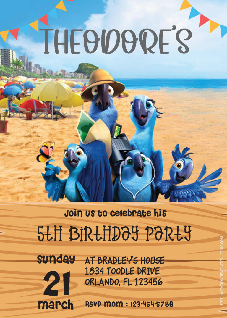 FREE PDF Invitation - Rio Birthday Invitation Templates - fridf. free ...