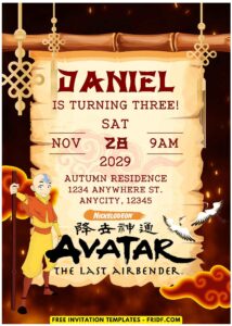 (Easily Edit PDF Invitation) Cool Avatar Themed Birthday Invitation