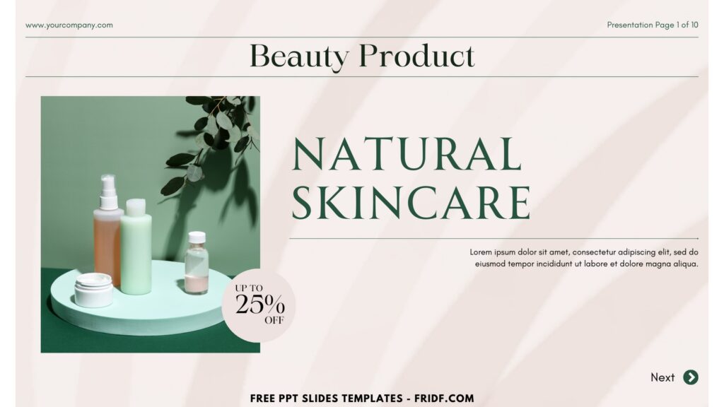 (Free Canva Template) Artistic Skin Care & Cosmetic Industry PPT Slides ...