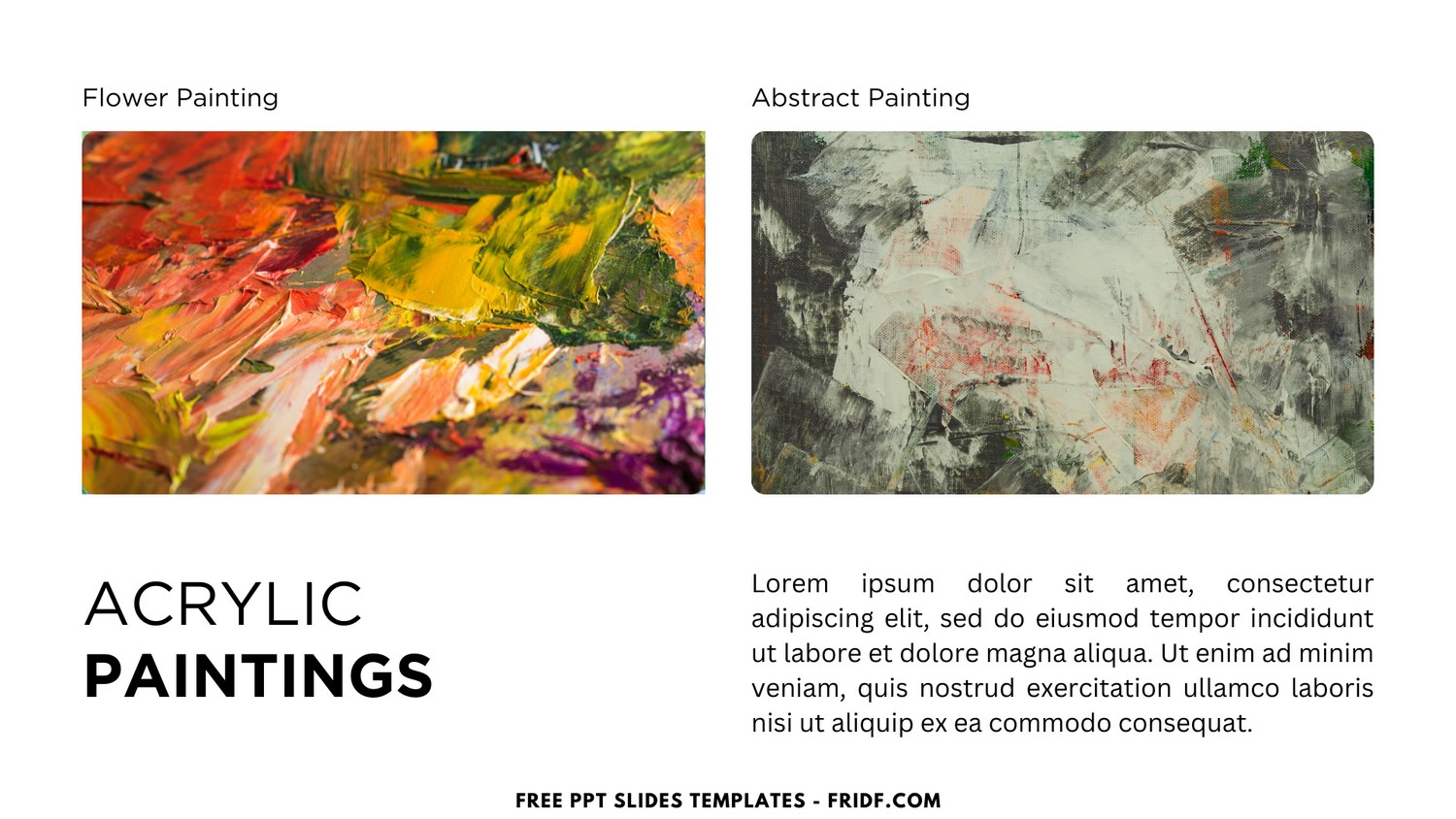 (Free Canva Template) Eye Catching Artist Portfolio PPT Slides Templates