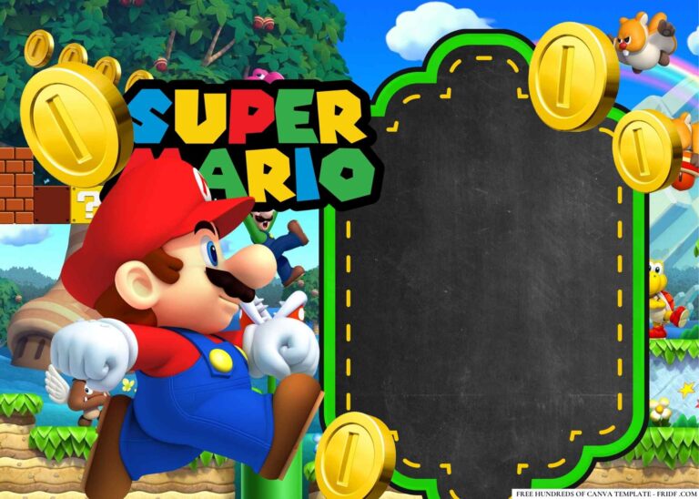 FREE Editable Blank Super Mario Birthday Invitations - fridf. free pdf ...