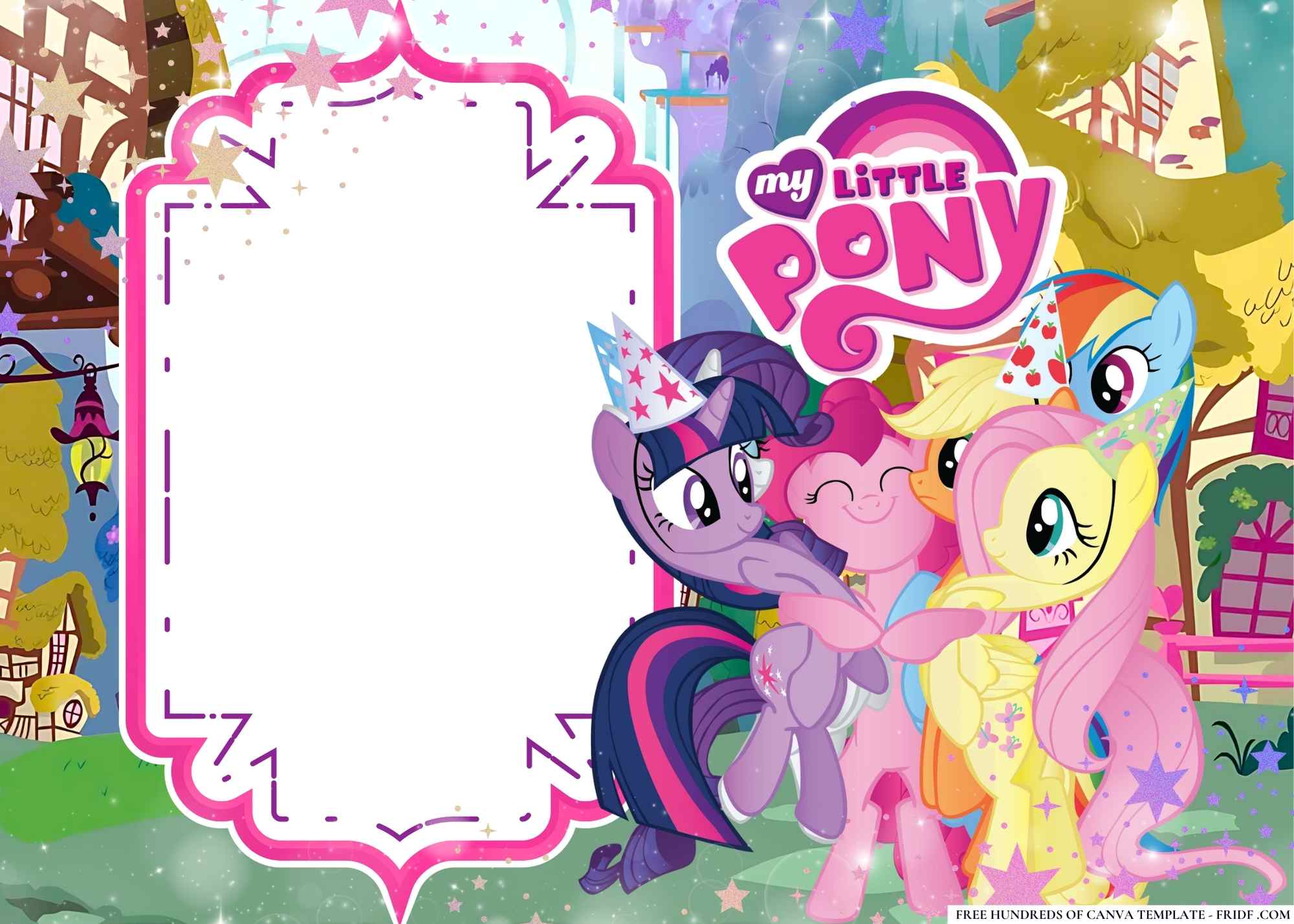 FREE Editable My Little Pony Birthday Invitations