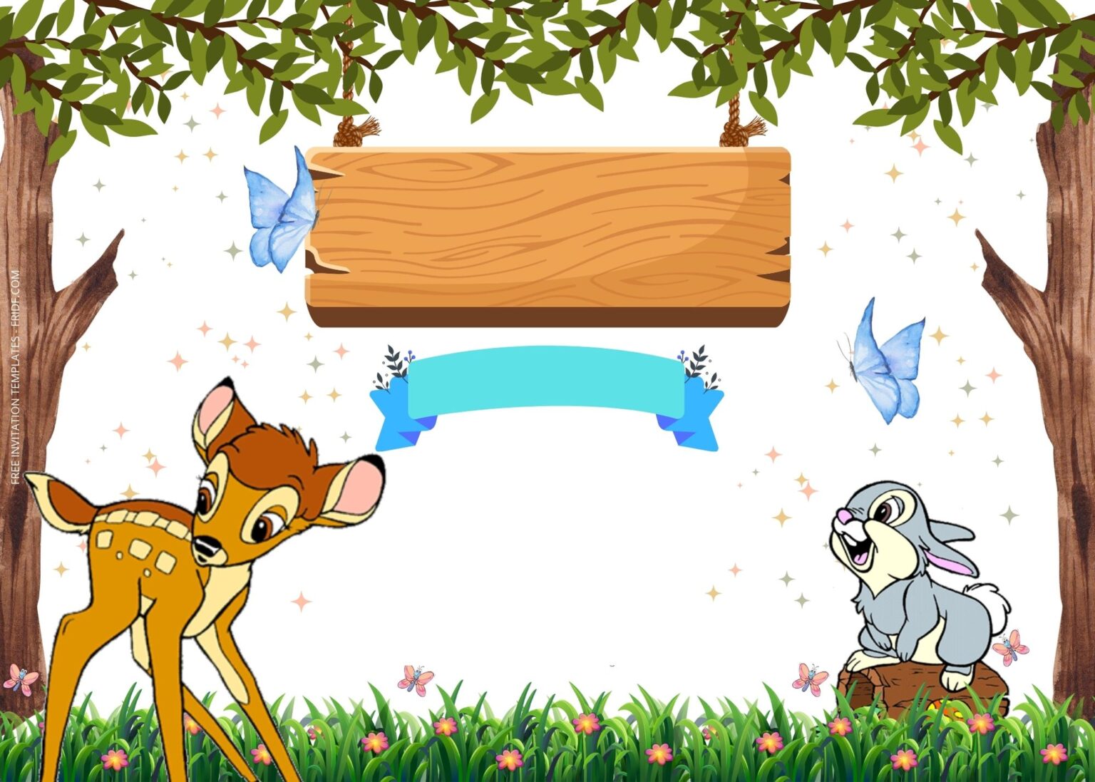 FREE Editable Canva - 8+ Sweet Bambi Birthday Invitation Templates ...