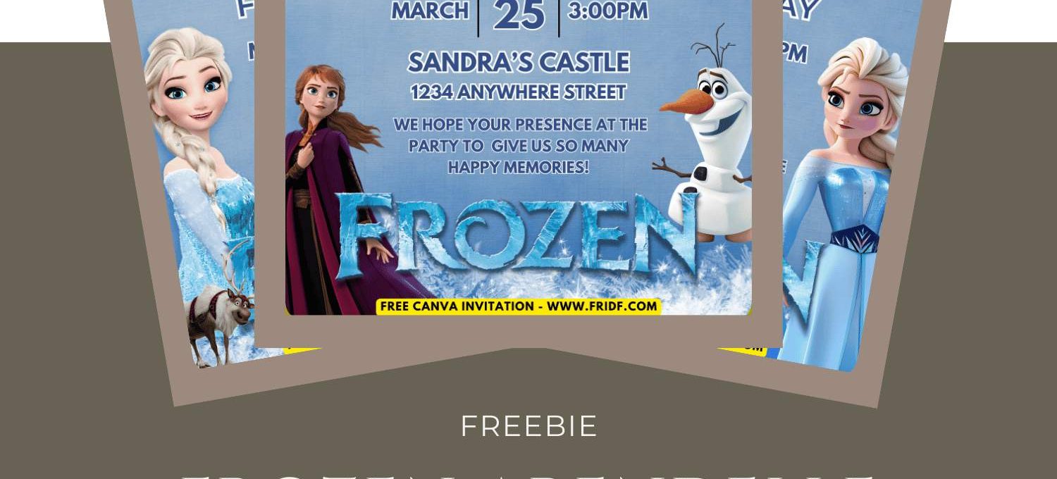 FREE Snowfall Frozen Arendelle Invitation Template