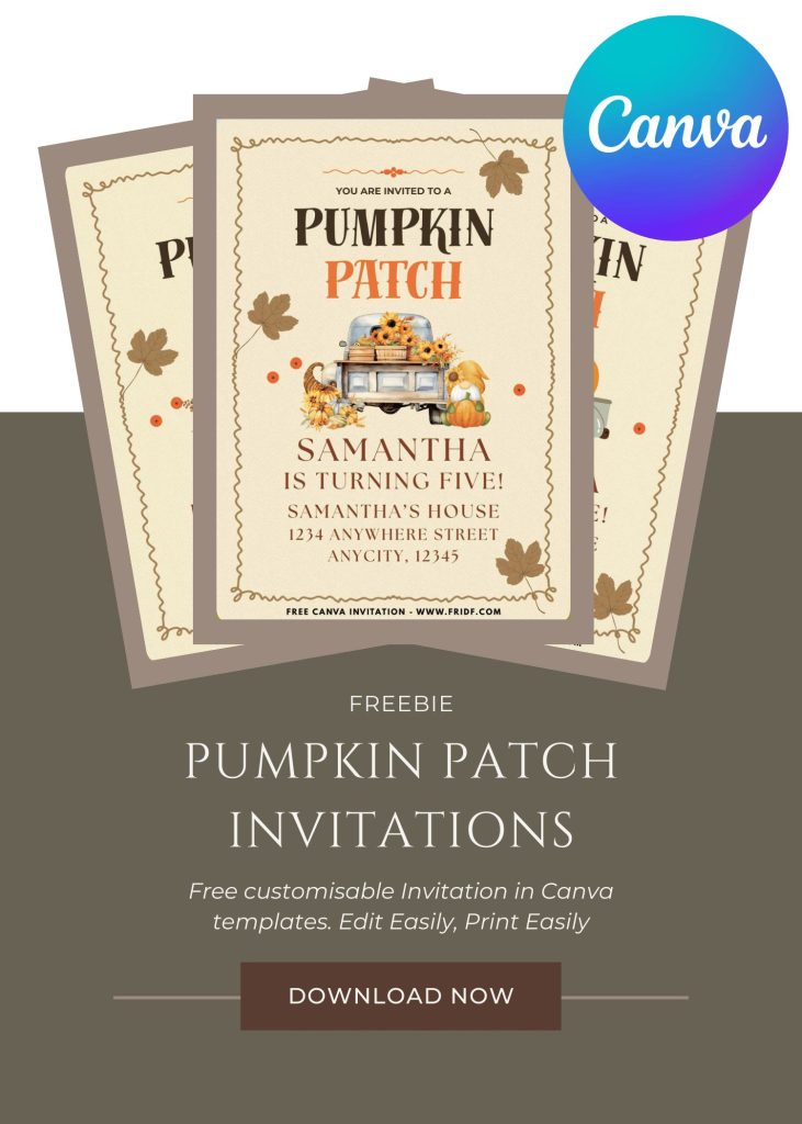 FREE Baby Pumpkin Patch Invitation Template