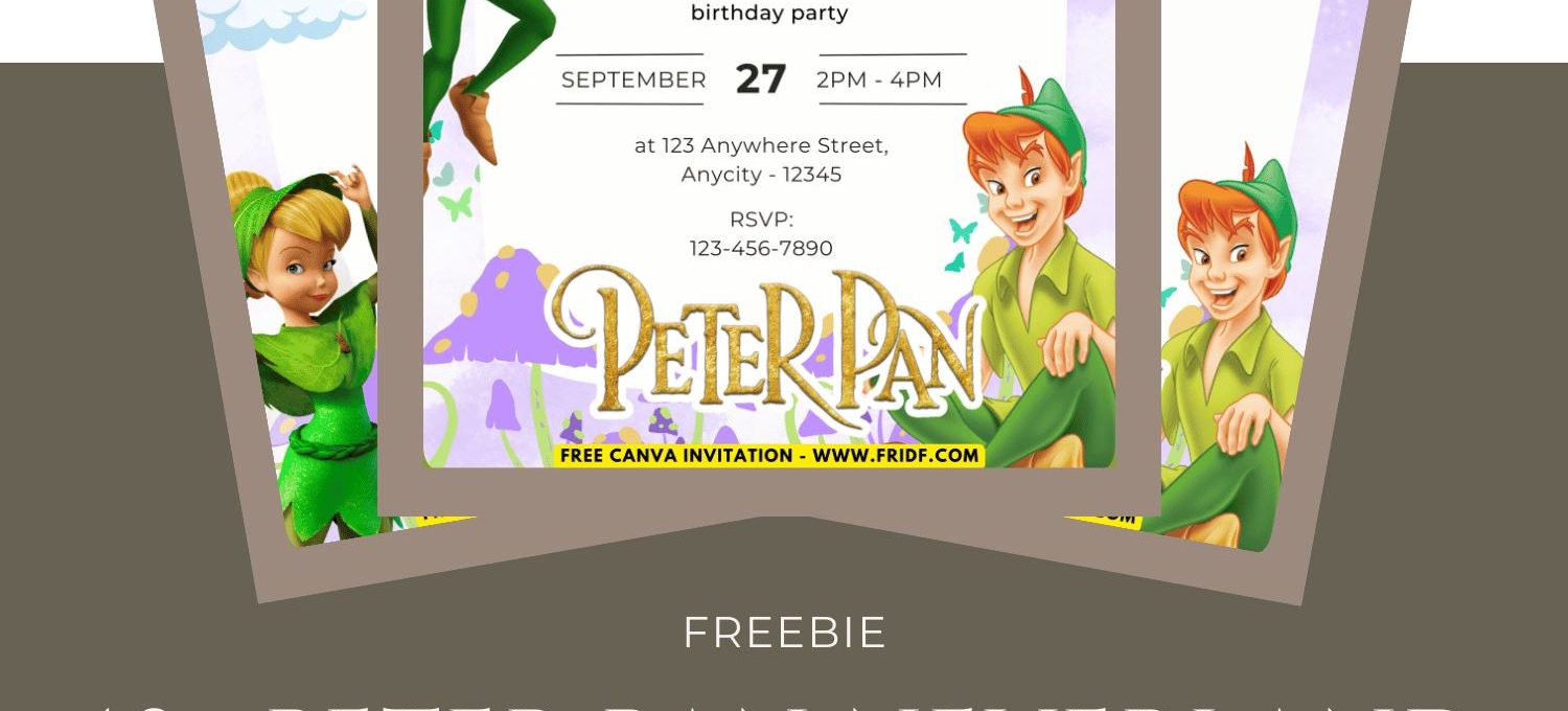 FREE Little Fairy Peter Pan Invitation Template