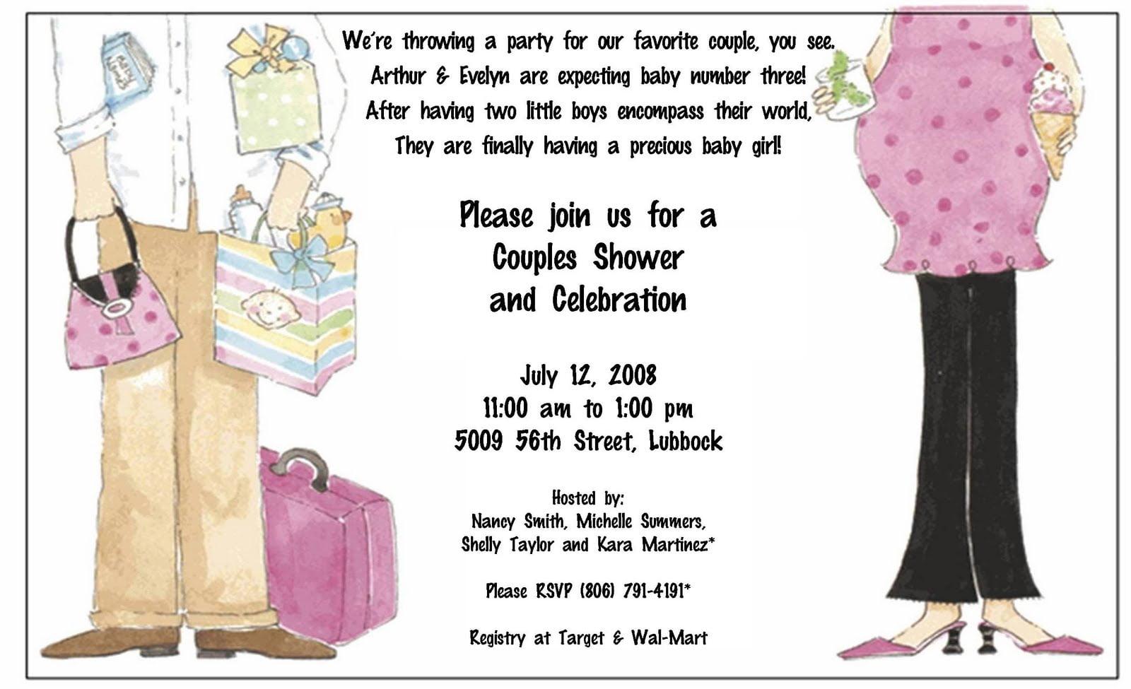 Couples Baby Shower Invitations