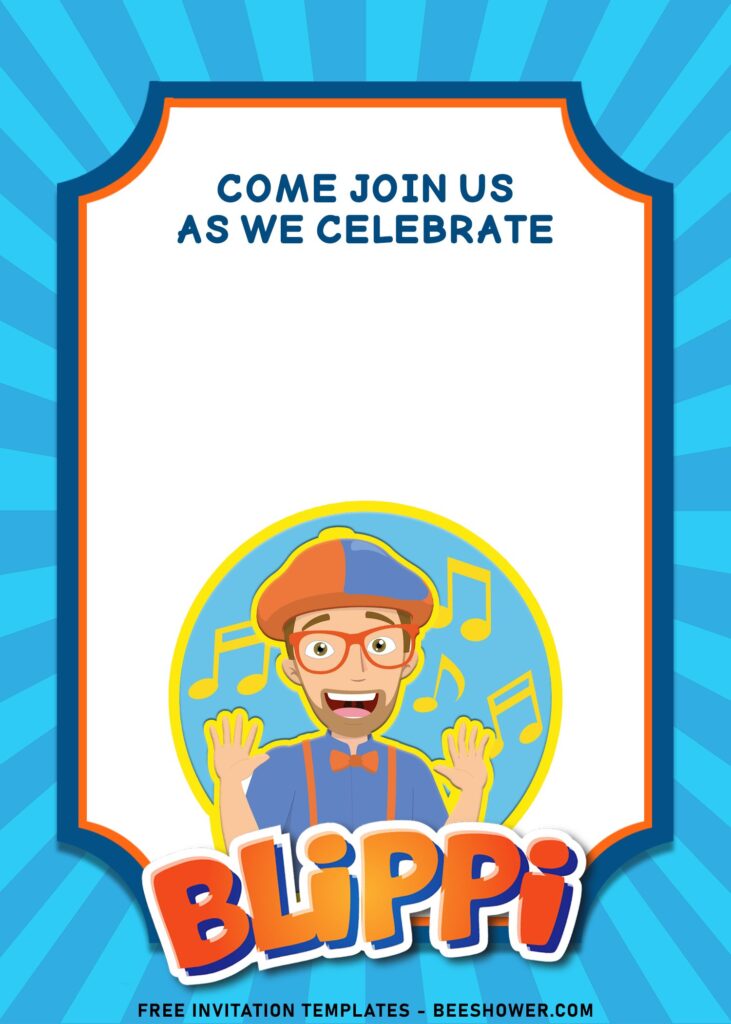 7+ Endearing Blippi Kids Birthday Party Invitation Templates
