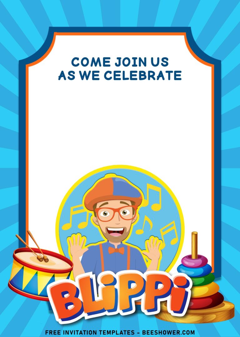 7+ Endearing Blippi Kids Birthday Party Invitation Templates