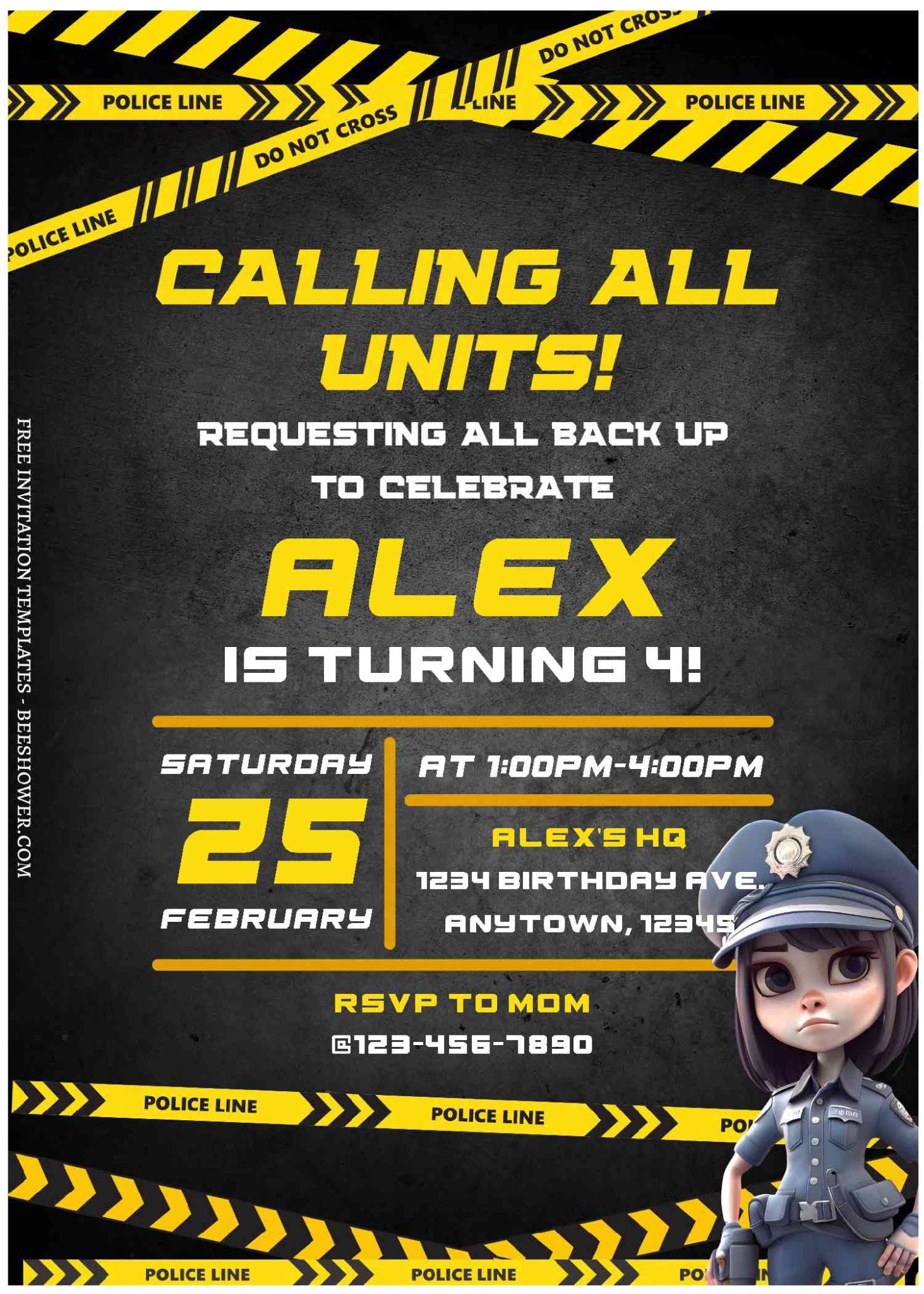(Free Editable PDF) Calling All Units! Police Themed Baby Shower ...