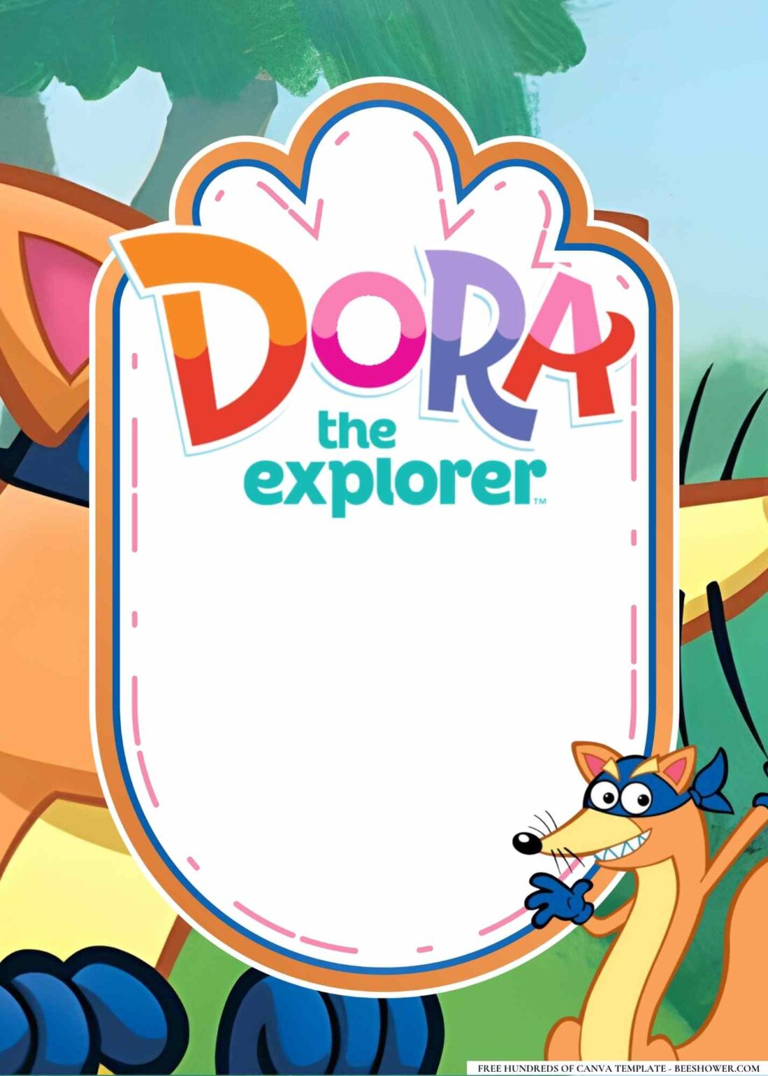 20+ Swiper (Dora the Explorer) Baby Shower Invitation Templates - Beeshower