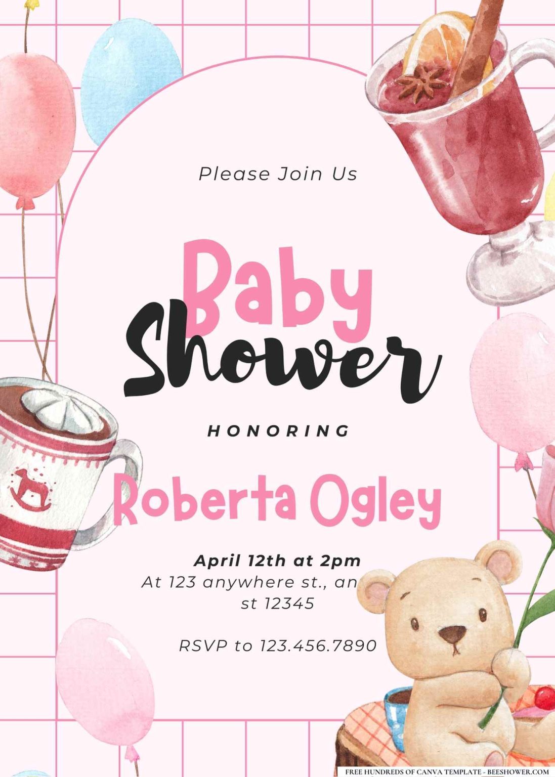14+ Teddy Bears Tea Party Baby Shower Invitation Templates