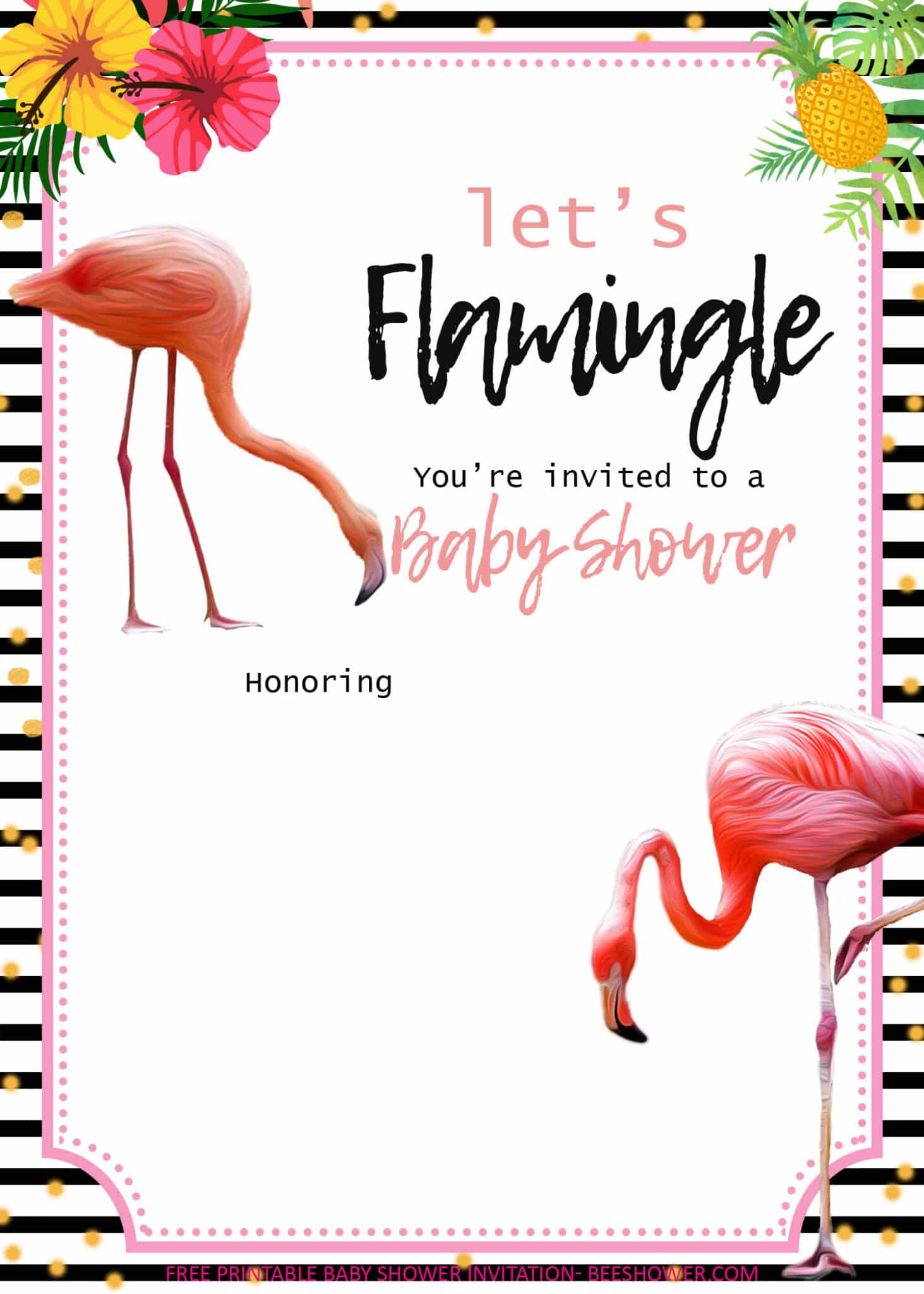 6+ Flamingo Baby Shower Invitation Templates