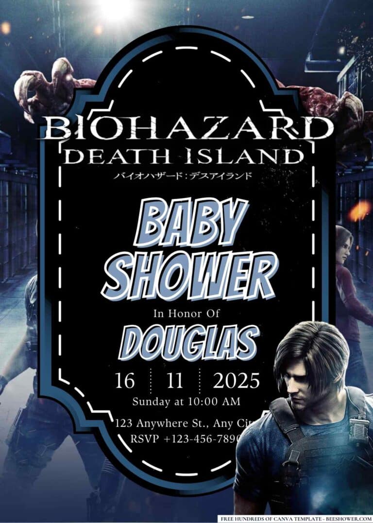 FREE Download Biohazard Baby Shower Invitations