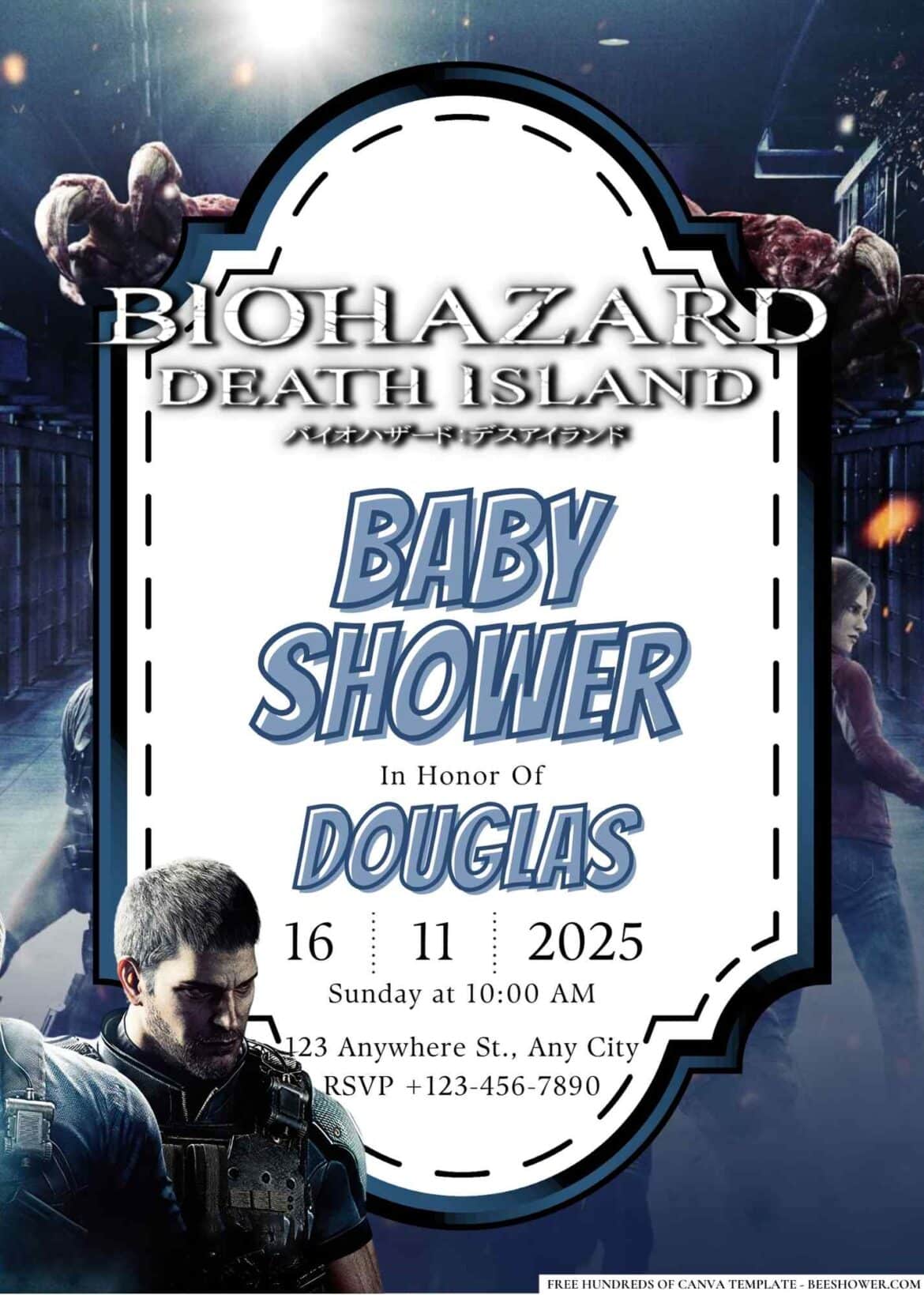 FREE Download Biohazard Baby Shower Invitations