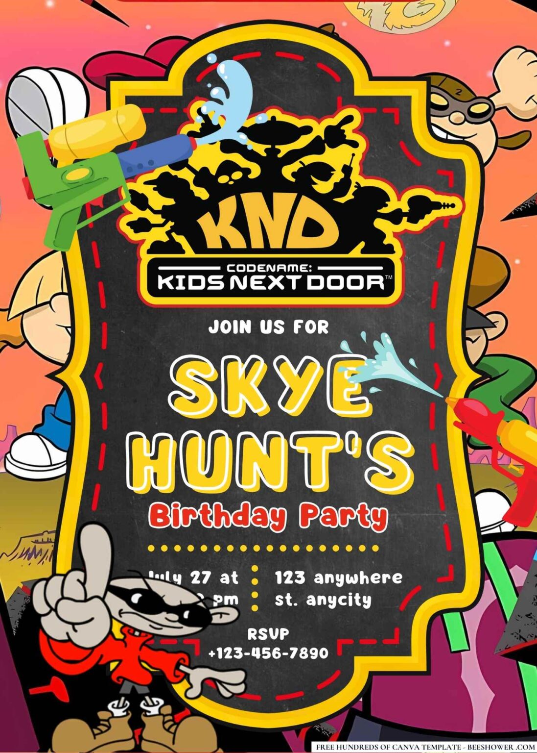 FREE Editable Codename Birthday Invitations