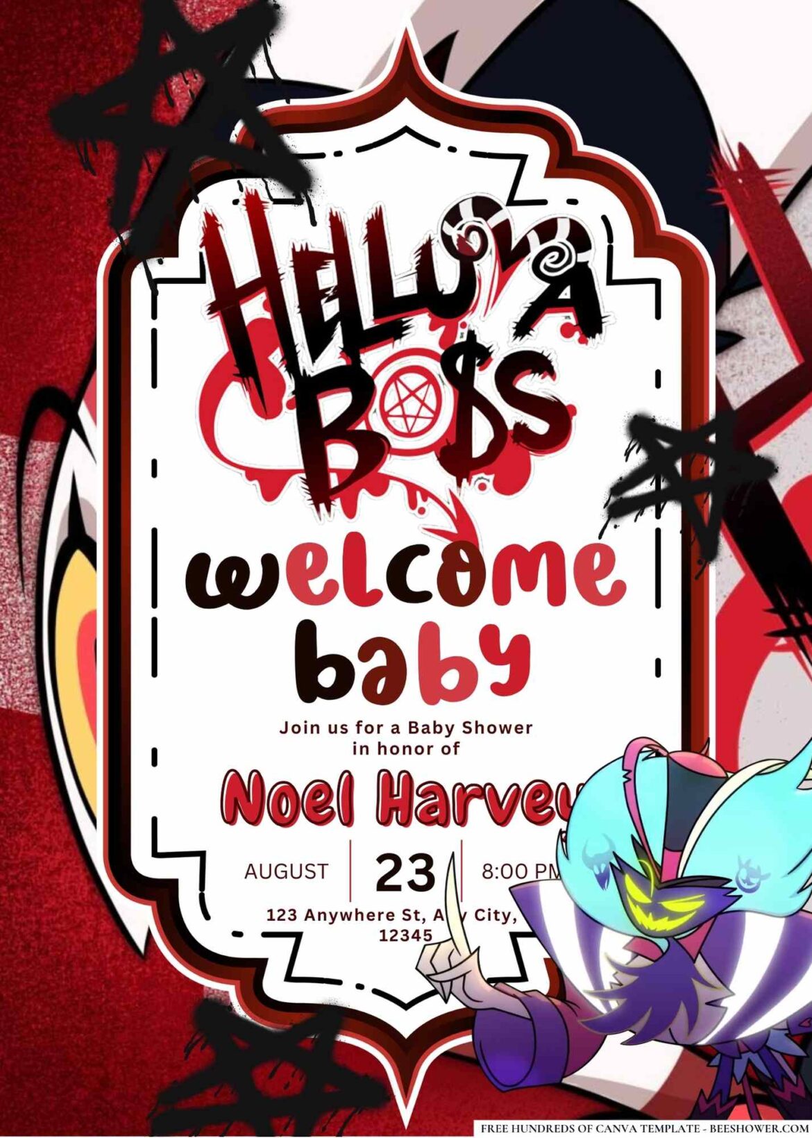 FREE Helluva Boss Baby Shower Invitations