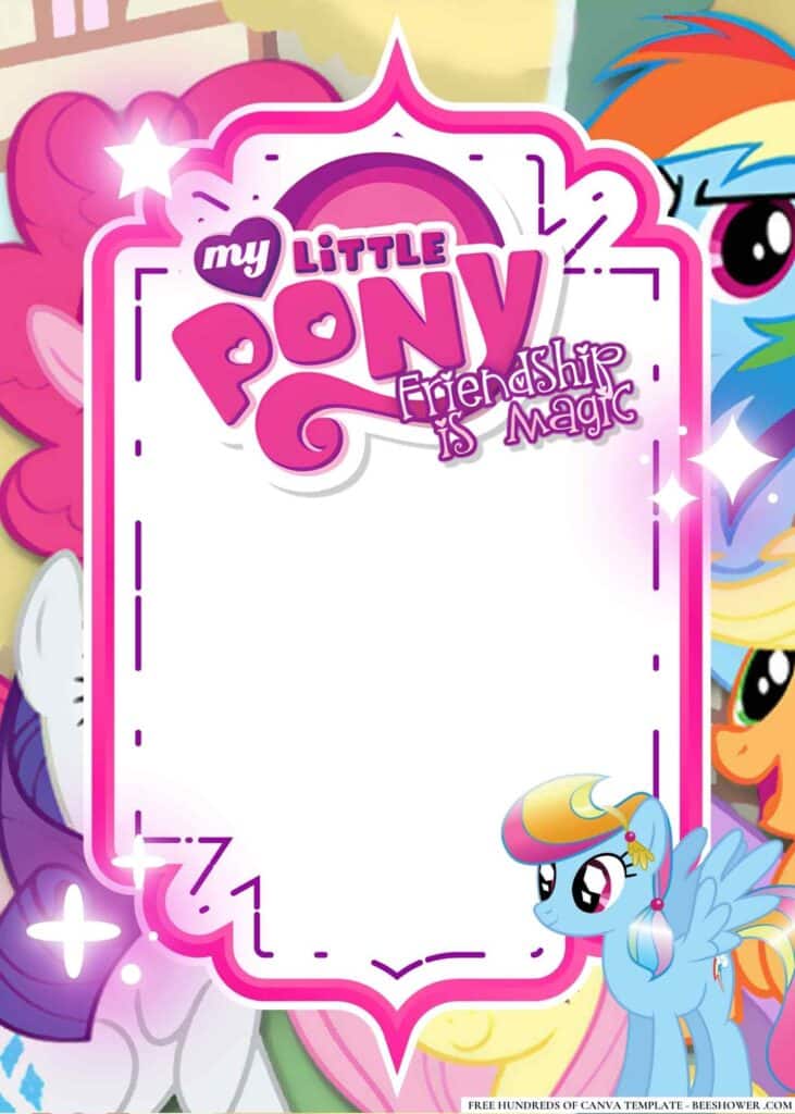 FREE Editable My Little Pony Birthday Invitations