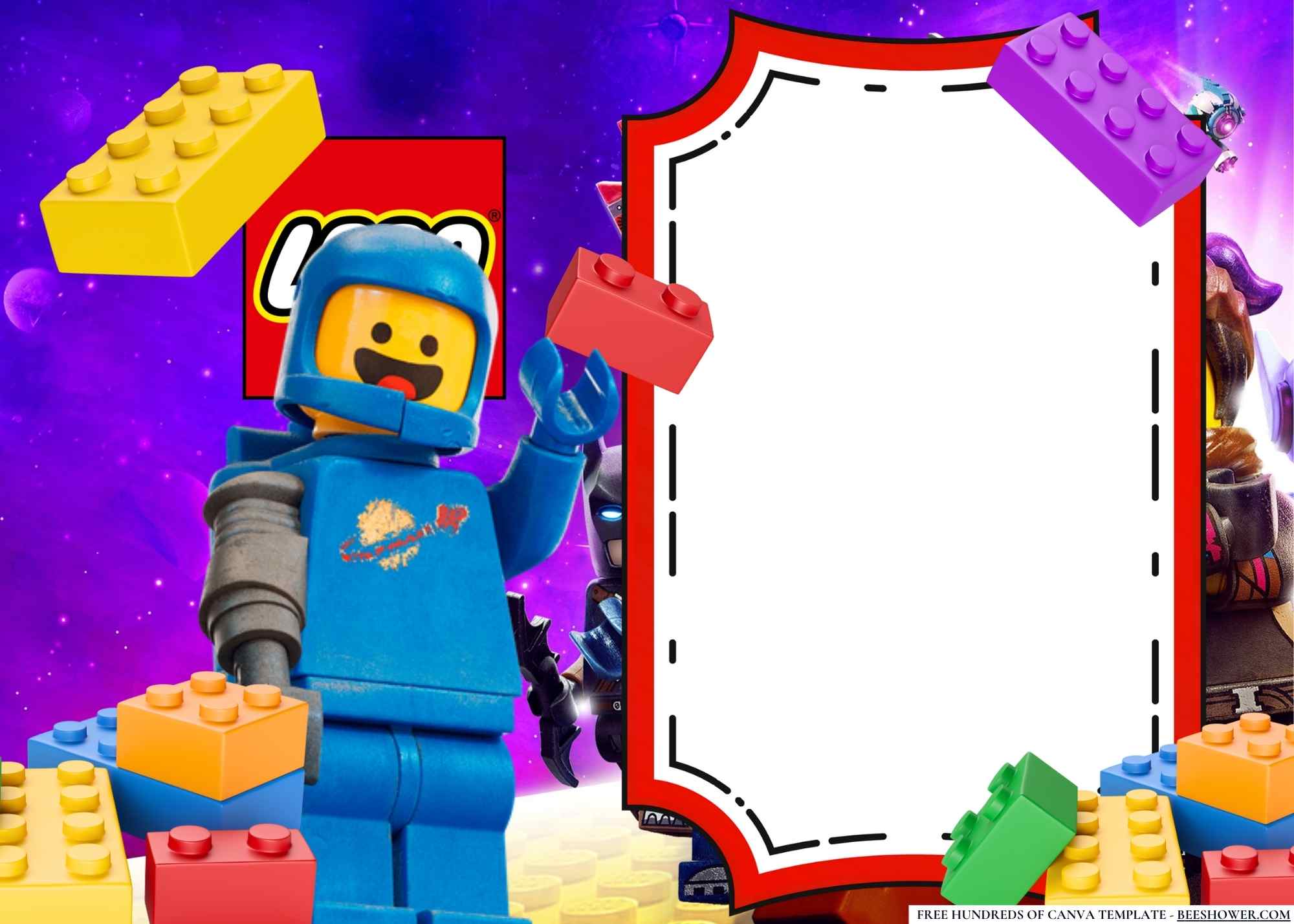 FREE Editable Lego Birthday Invitation