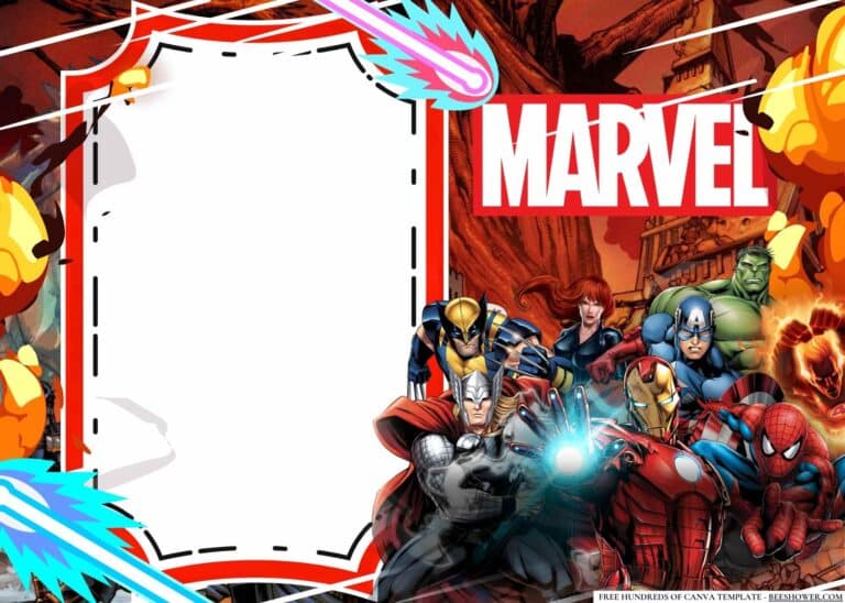 FREE Editable Marvel Birthday Invitation