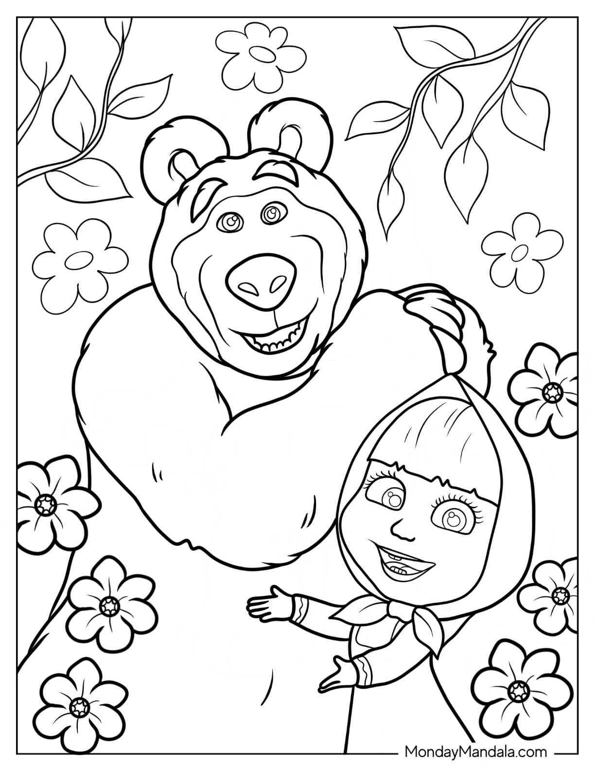 (Free PDF Invitation) Jungle Bash Masha And The Bear Birthday Invitations
