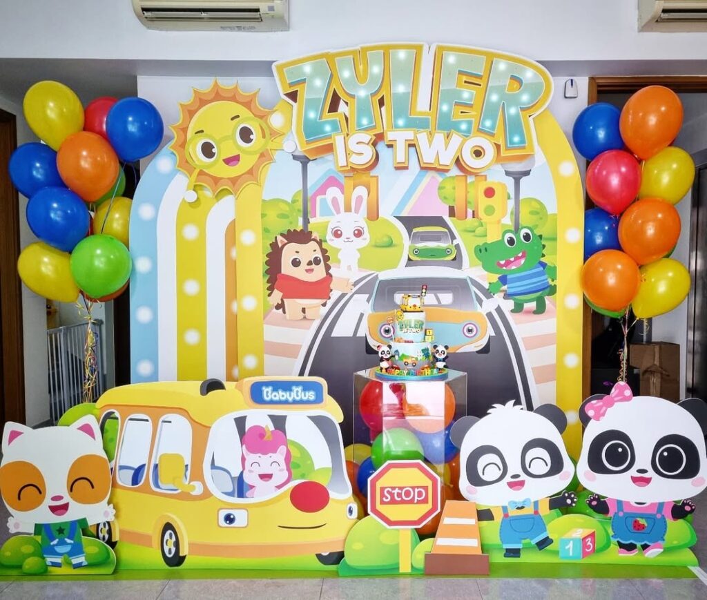 (Free PDF Invitation) BabyBus MiuMiu And Friends Birthday Invitations