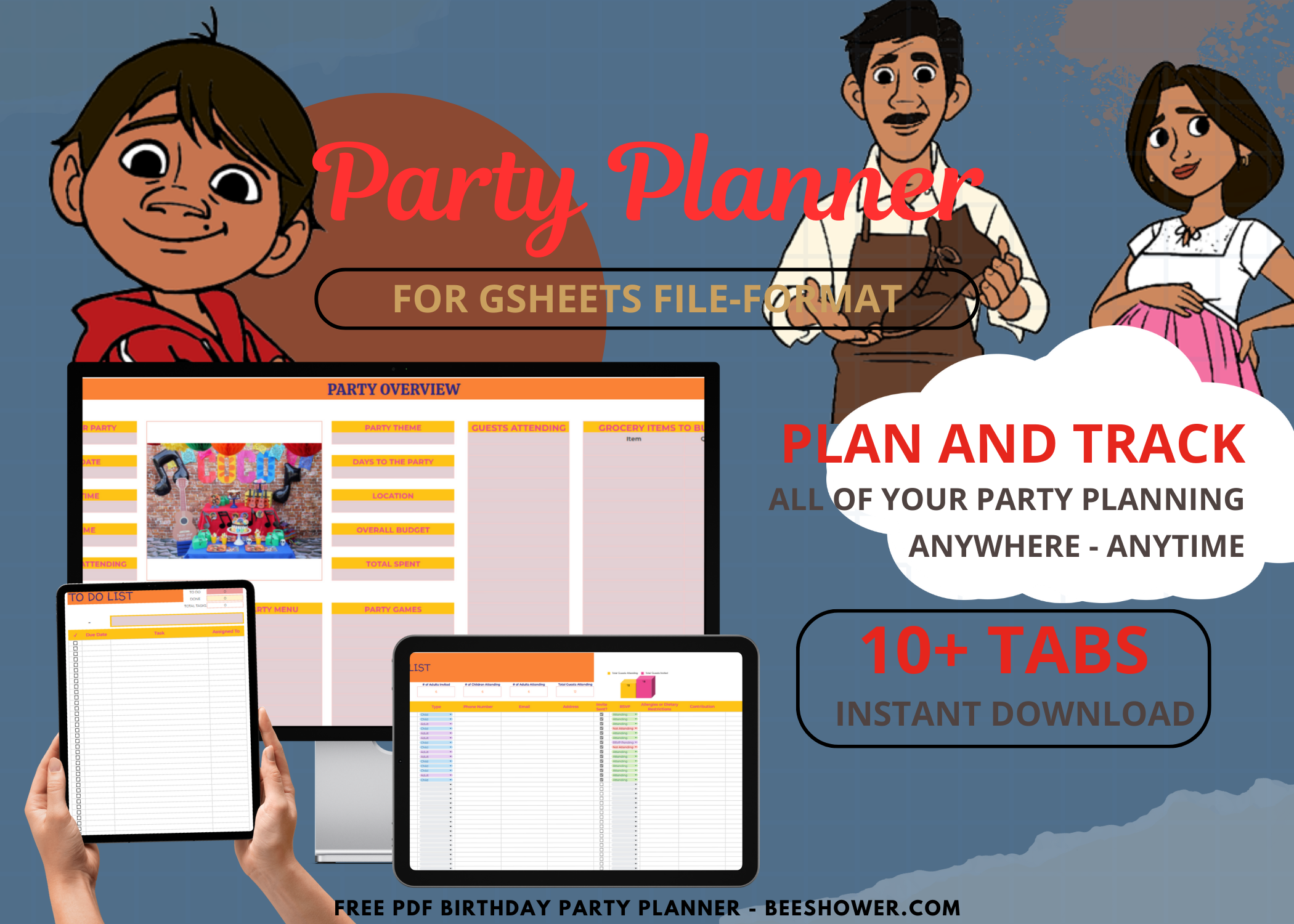 Disney Coco Baby Shower Party Planner