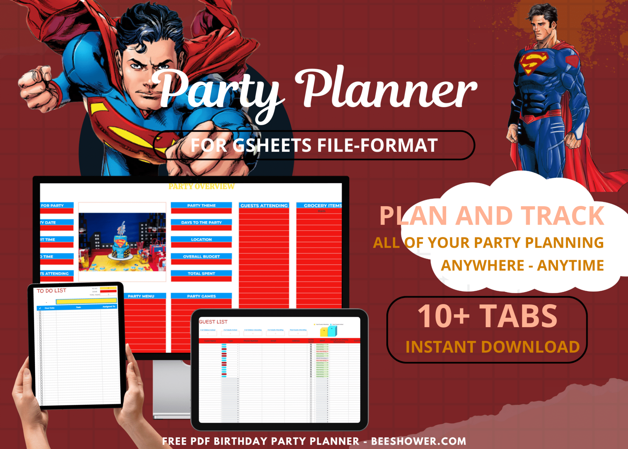 Superman Baby Shower Party Planner