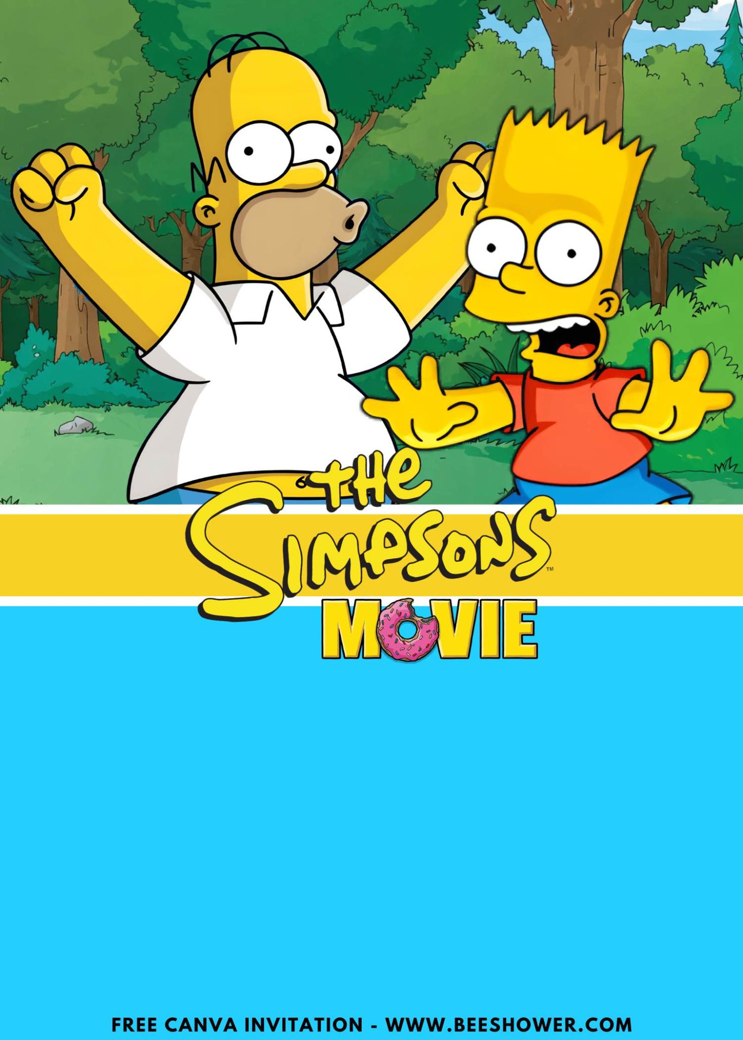 Epic The Simpsons Birthday Party Ideas With Free Canva Invitation And ...