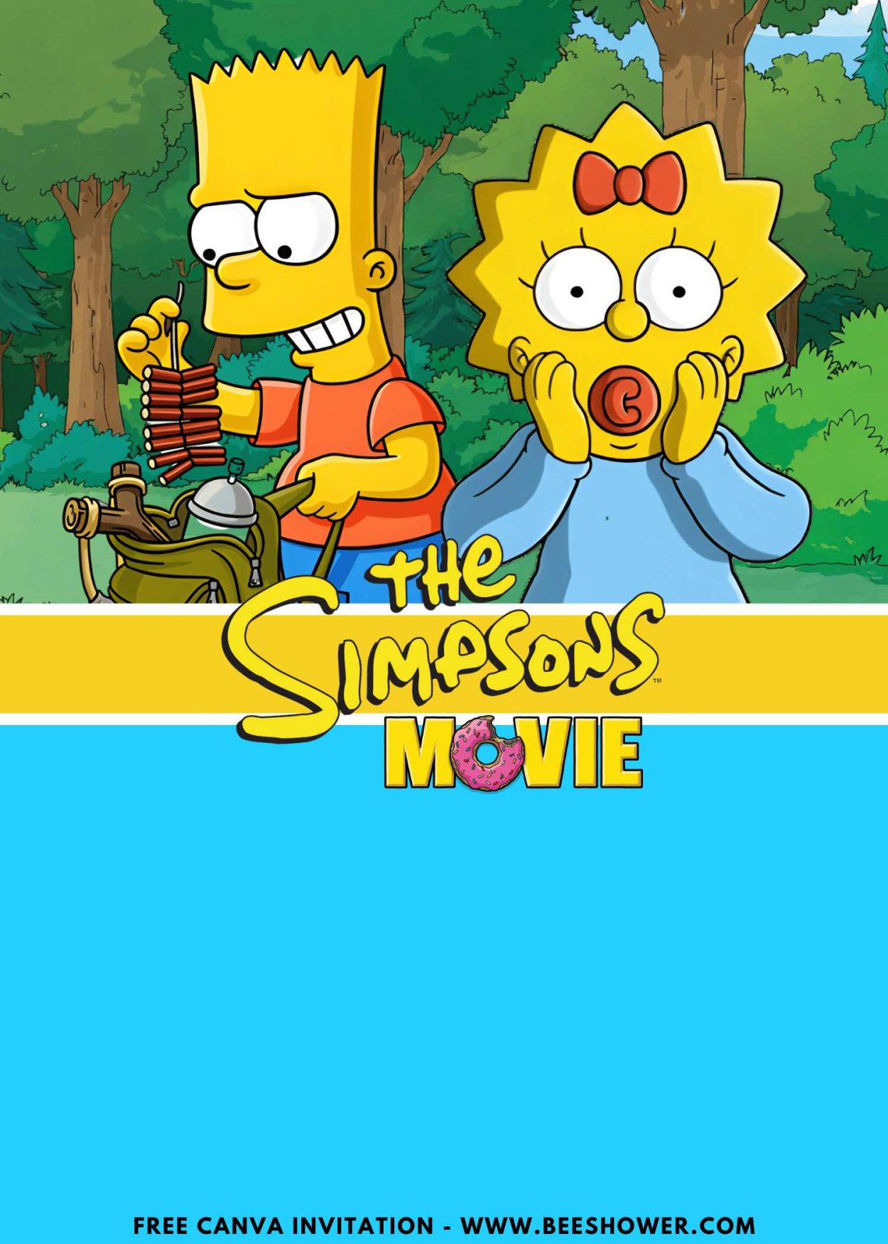 Epic The Simpsons Birthday Party Ideas With Free Canva Invitation And ...
