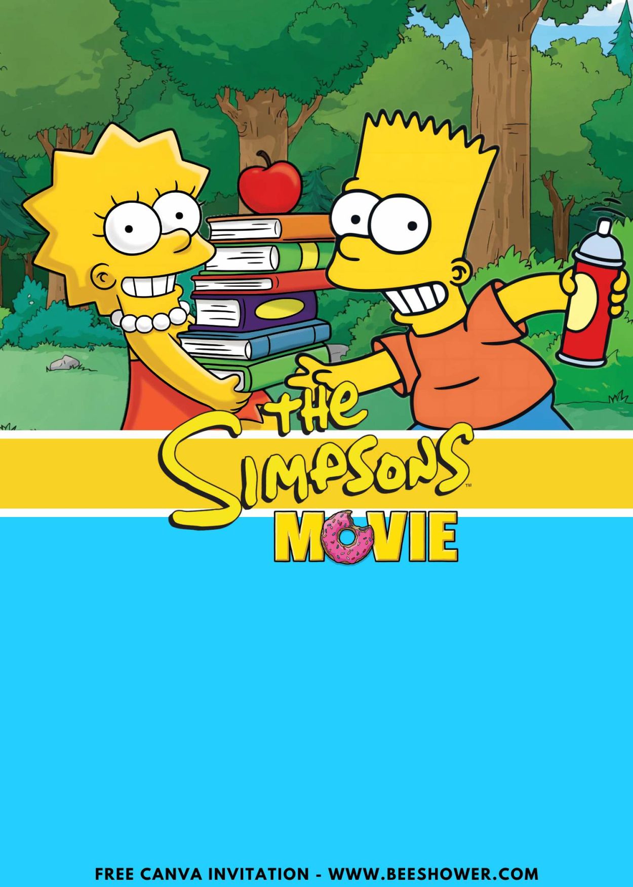 Epic The Simpsons Birthday Party Ideas With Free Canva Invitation And ...