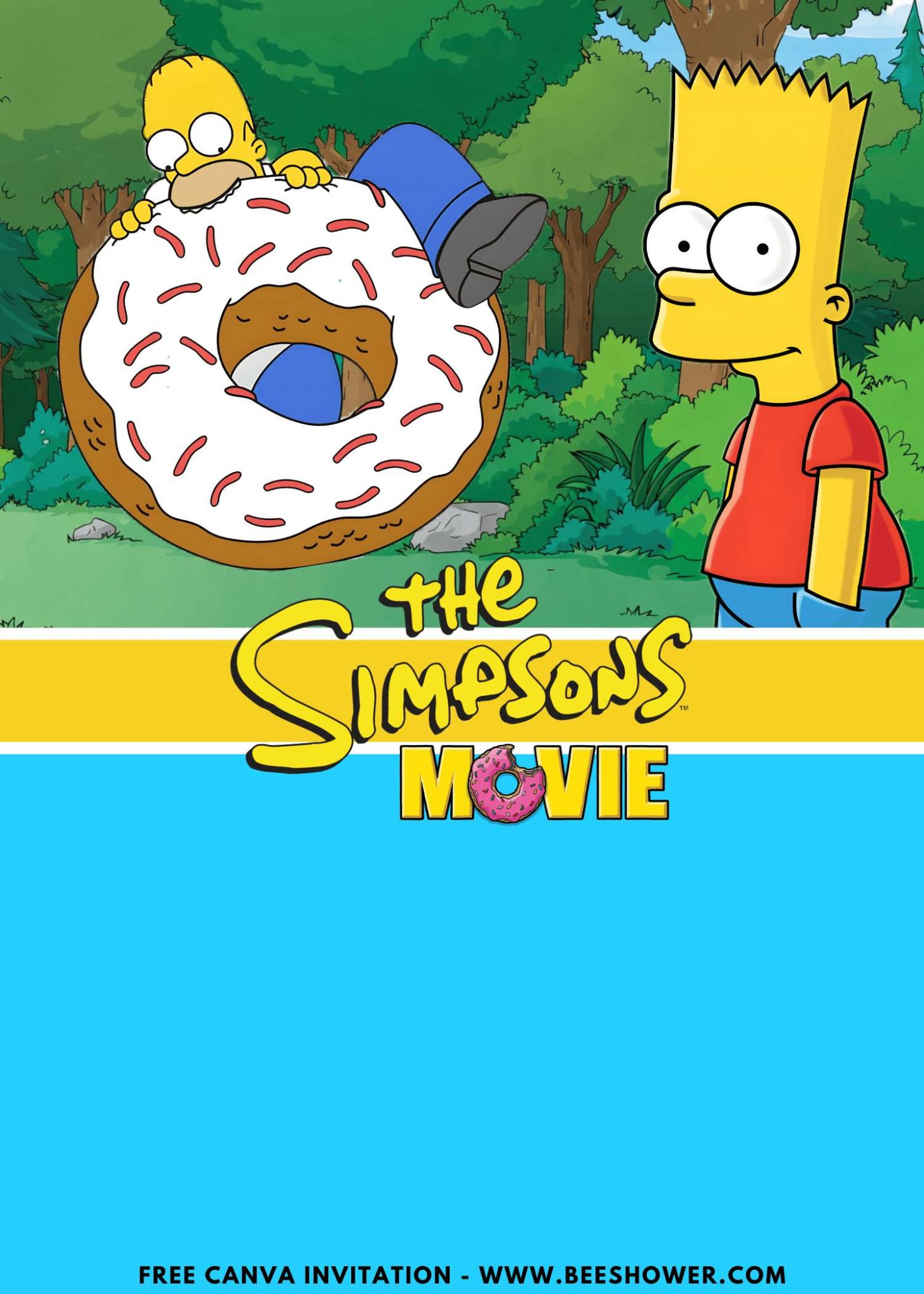 Epic The Simpsons Birthday Party Ideas With Free Canva Invitation And ...
